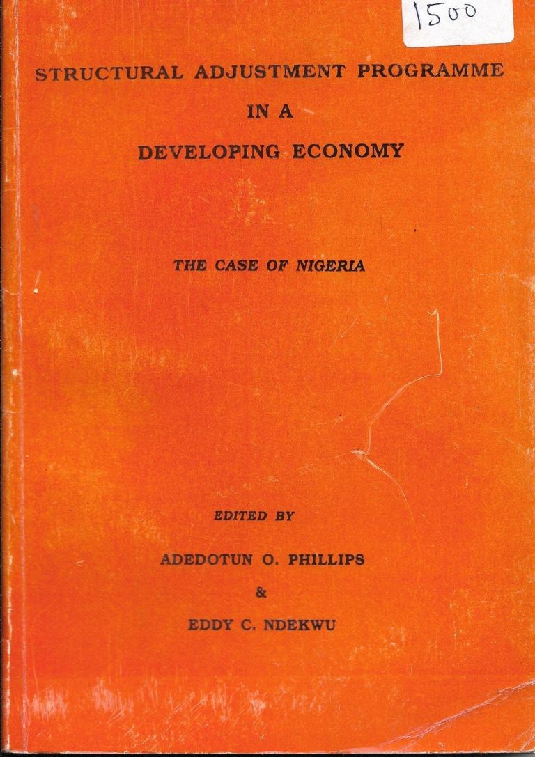 Structural Adjustment Programme in a Developing Country - IVA VALLEY BOOKS